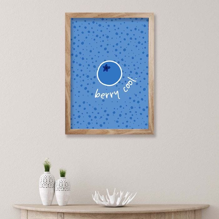 "Berry Cool" Blueberry Art Print Reading | Snappy Snaps