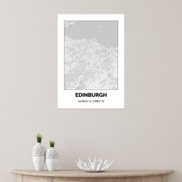 Edinburgh City Map Art Print Newton Abbot | Snappy Snaps