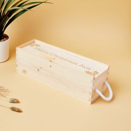 Holly Engraved Wine Box Brighton | Snappy Snaps